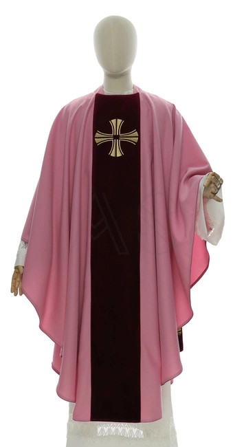 Rose Pink Chasuble Black Gothic Chasuble Gothic Chasuble Liturgical ...