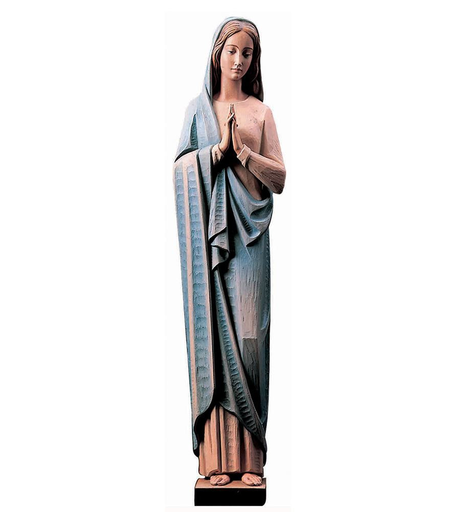 Blessed Virgin Mary statue Hand-carved Virgin Mary sculpture Linden ...