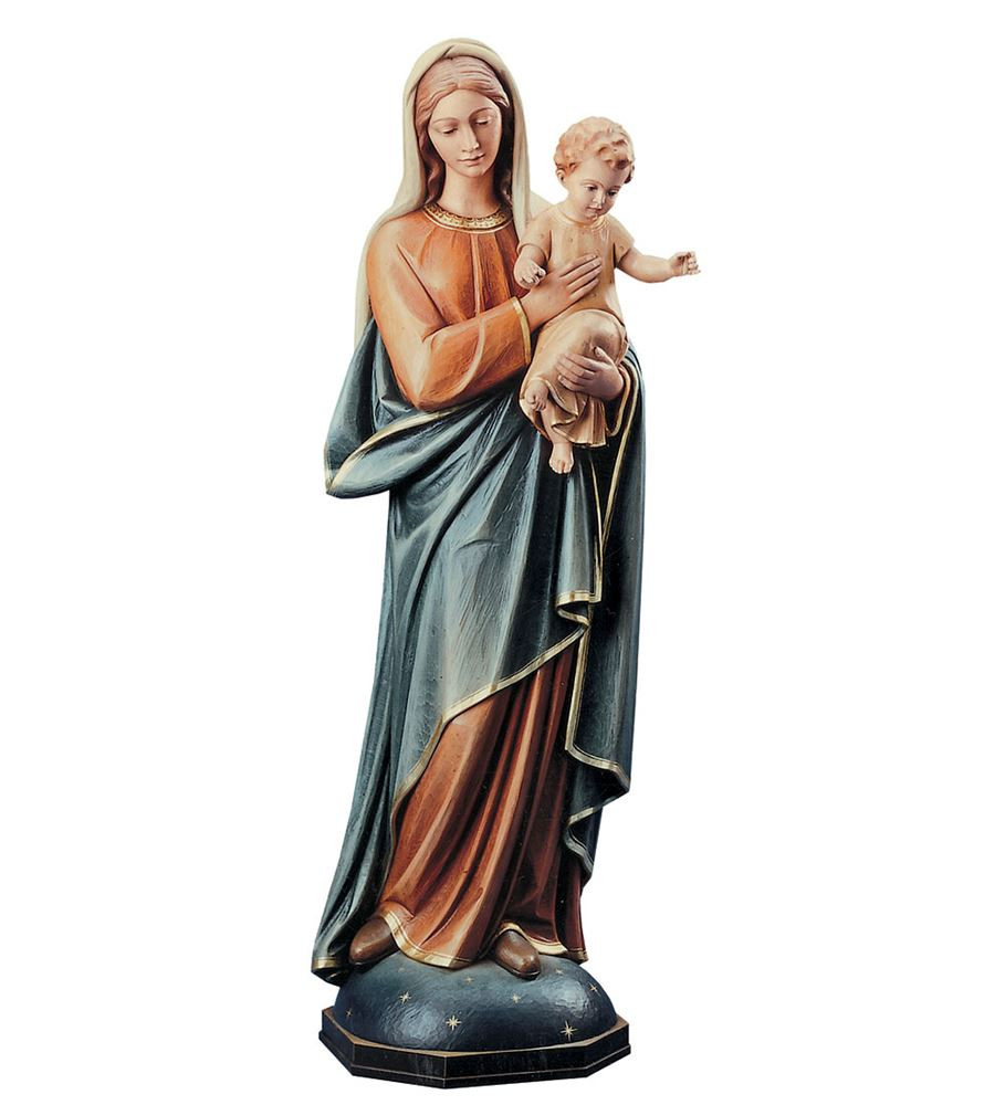Our Lady with Child Statue Hand-Carved Statue Linden Wood Statue ...