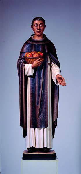 St. Martin de Porres statue Hand carved religious statue Linden wood ...