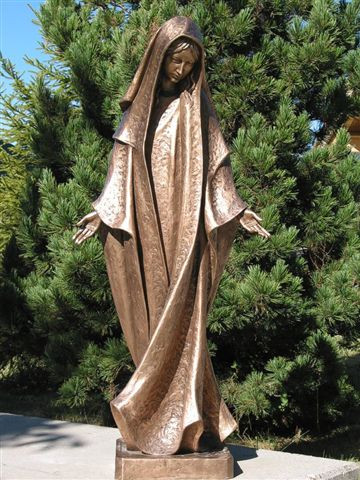 Hand-carved Assumption statue Linden wood statue Bronze Assumption ...