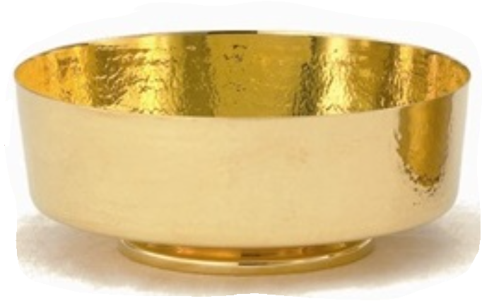 24k gold-plated Hammered texture Open ciborium Liturgical vessel ...