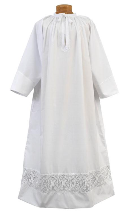 Tailored alb Lace trim alb Permanent press alb Liturgical vestments ...