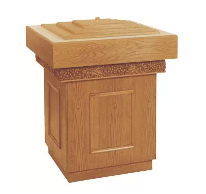 Baptismal font Stainless steel baptismal font Baptismal basin Almond ...