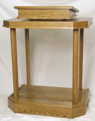Divine Proclamation Pulpit Handcrafted Wooden Pulpit Acrylic Panel ...