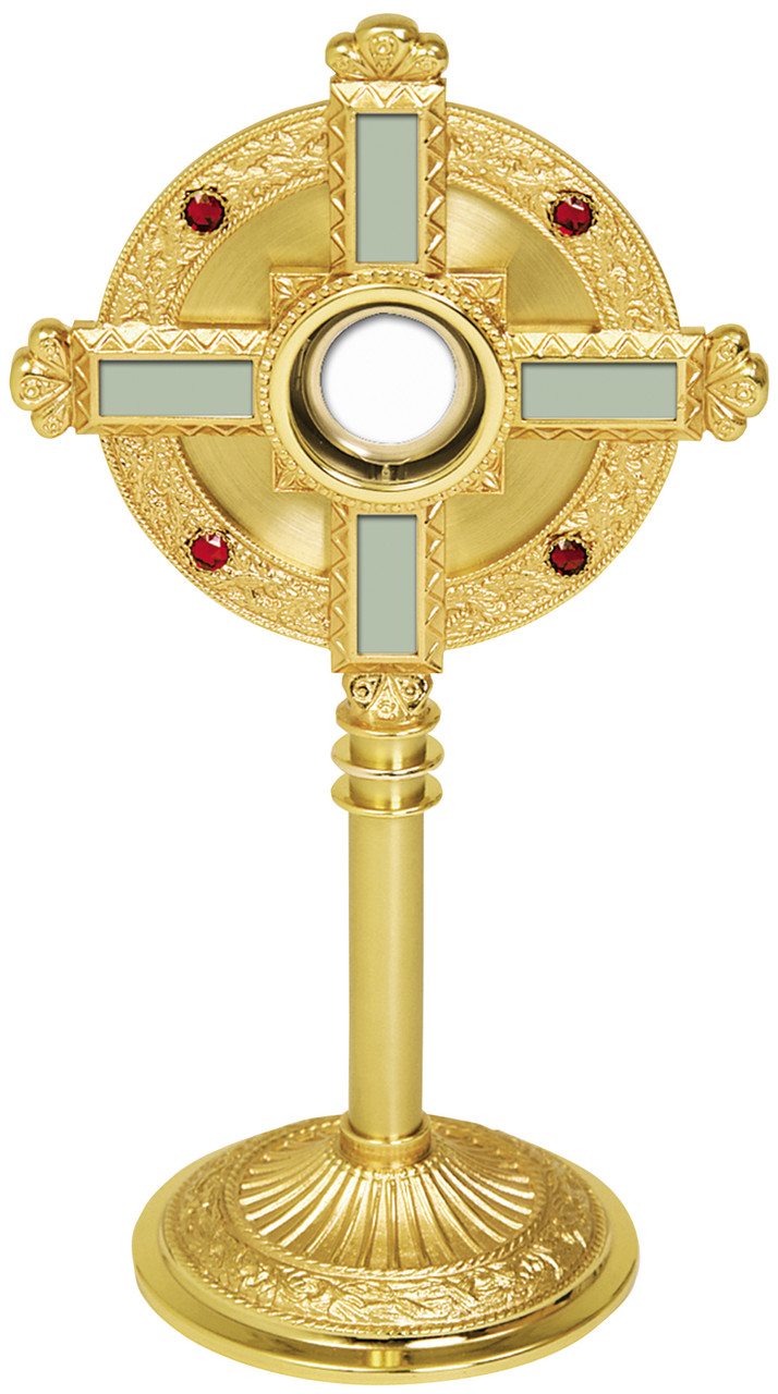 24k Gold-Plated Monstrance Monstrance with Silver Cross Monstrance with ...