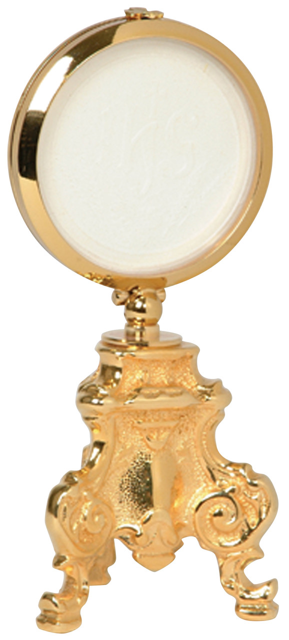 24k Gold-Plated Monstrance Fixed 2-3/4˝ Luna Monstrance Eucharistic ...