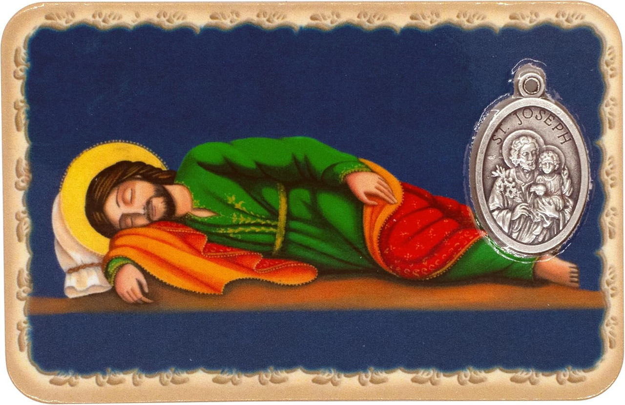 Sleeping Saint Joseph prayer card Saint Joseph laminated prayer print ...