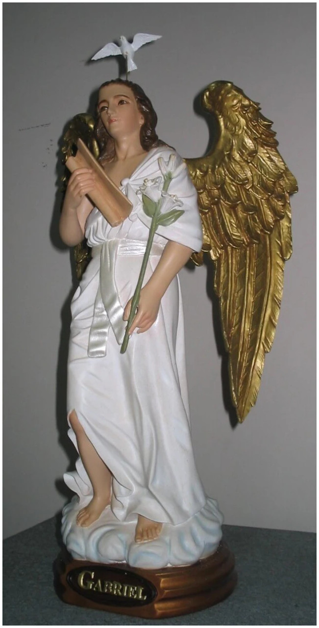 18 inch Archangel Gabriel statue Gabriel angel figurine Angelic ...