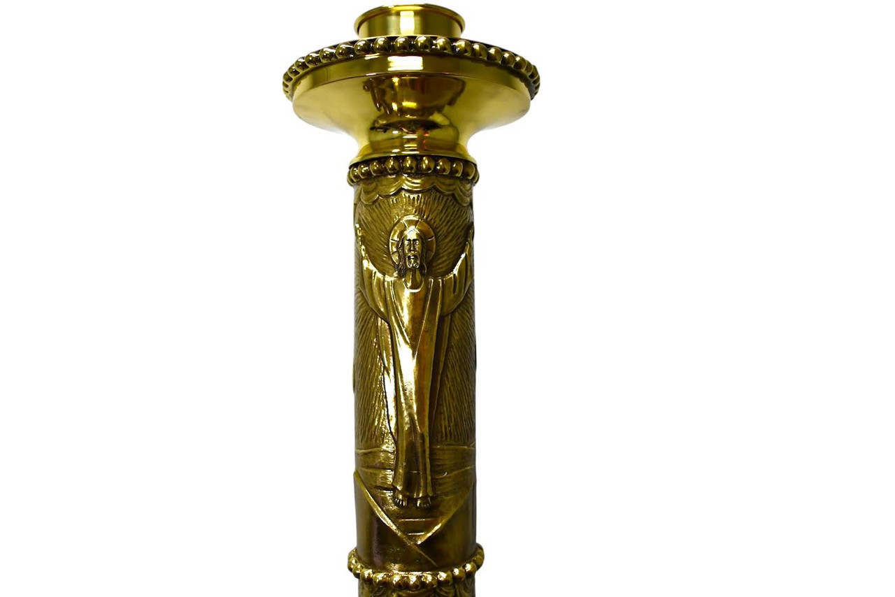 Handmade Paschal candlestick Paschal candle stand 43 inches tall Church ...