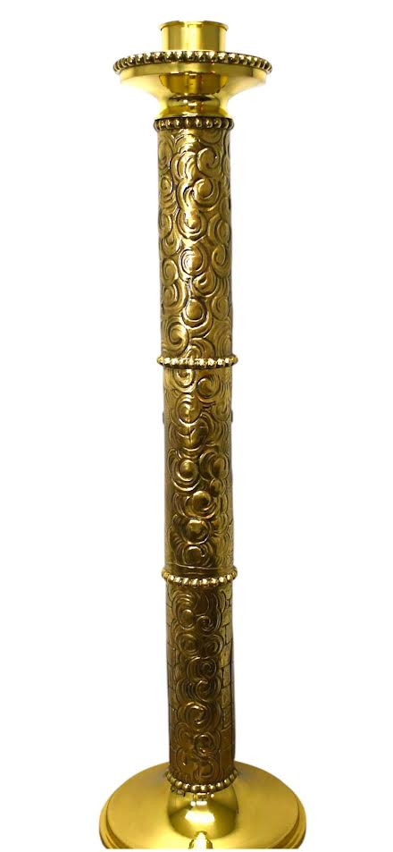 Handmade Paschal candlestick Paschal candle stand 43 inches tall Church ...