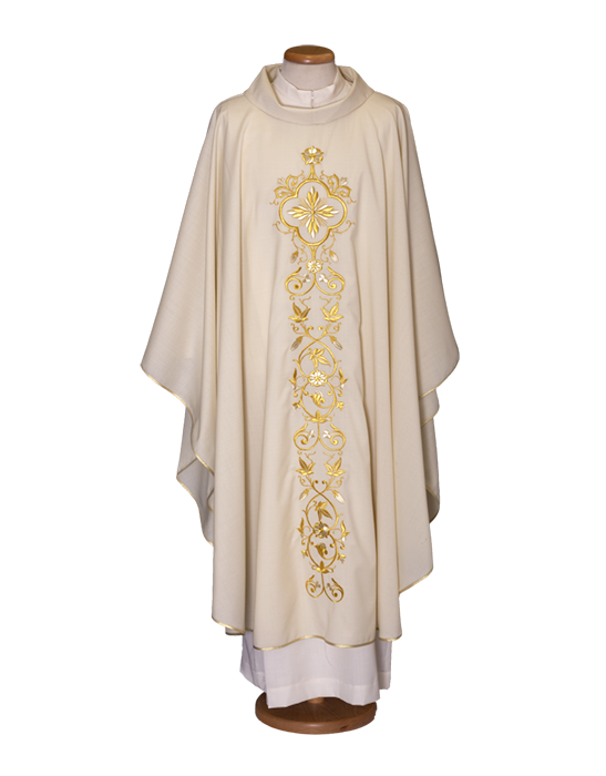pure wool chasuble, traditional priest vestment, Catholic liturgical ...