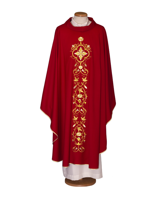 pure wool chasuble, traditional priest vestment, Catholic liturgical ...