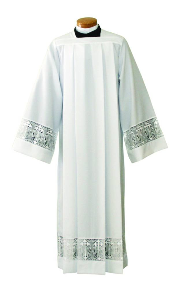 Poplin Alb Silky Smooth Alb Alb with Lace Bands 5 Inch Lace Alb Latin ...
