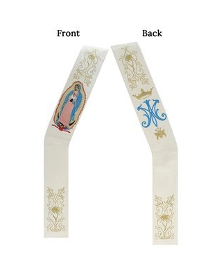 Our Lady of Guadalupe deacon stole Guadalupe embroidered deacon stole ...