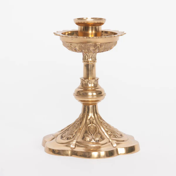 brass altar candlestick, French style altar candlestick, 5 inch altar ...