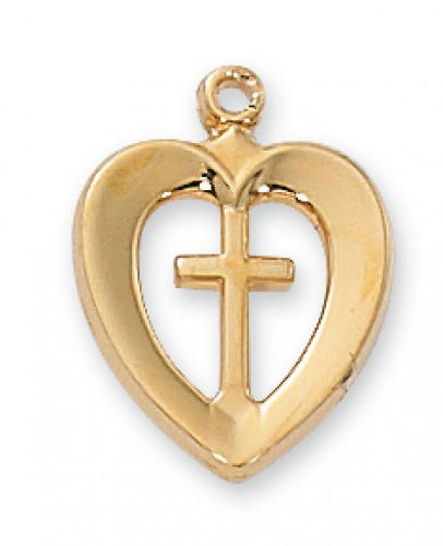 G/SS HEART/CROSS 18 CH&BX" - Trinity Church Supply