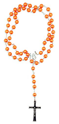 Colorful Italian Catholic Rosary - Orange - Trinity Church Supply
