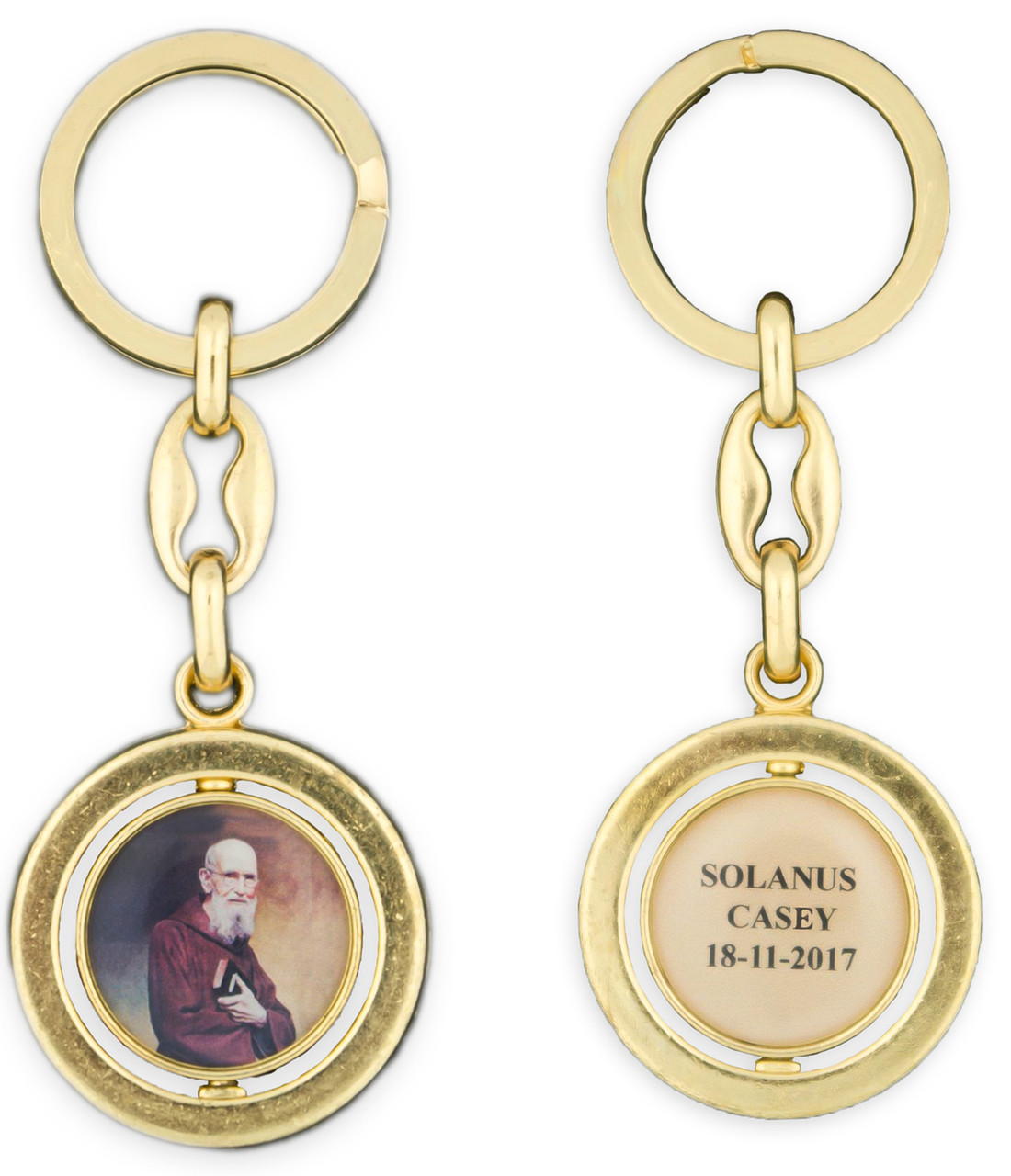 Solanus Casey Spinning Key Chain - Trinity Church Supply