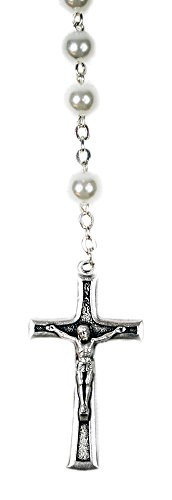 Colorful Italian Catholic Rosary - White - Trinity Church Supply
