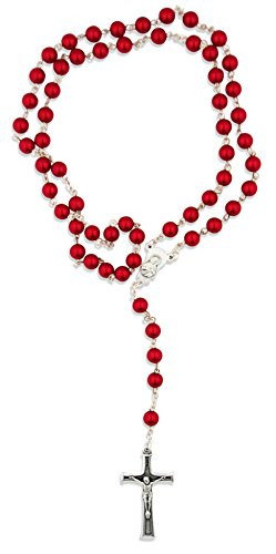 Colorful Italian Catholic Rosary - Ruby - Trinity Church Supply