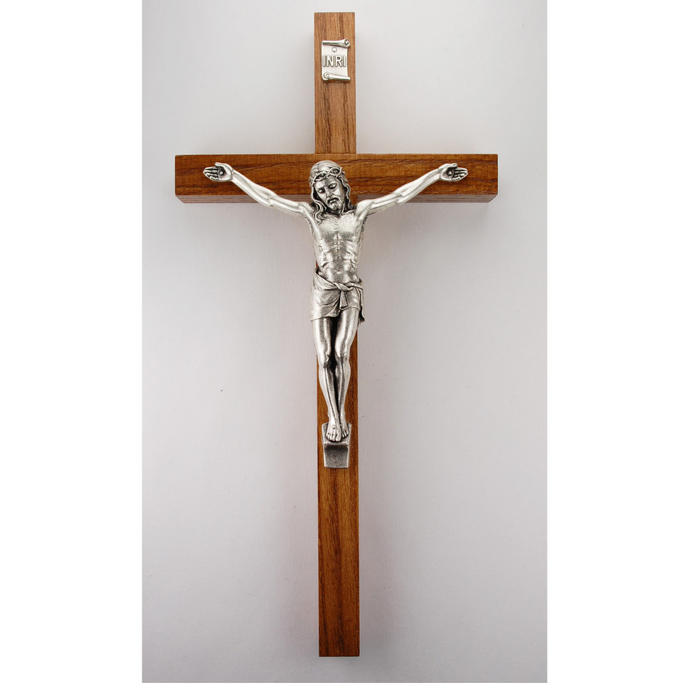 10" ALL SILVER CRUCIFIX - Trinity Church Supply