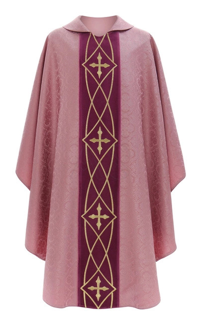 Rose Gothic Chasuble Pink Liturgical Vestments Clergy Chasuble Joyful ...