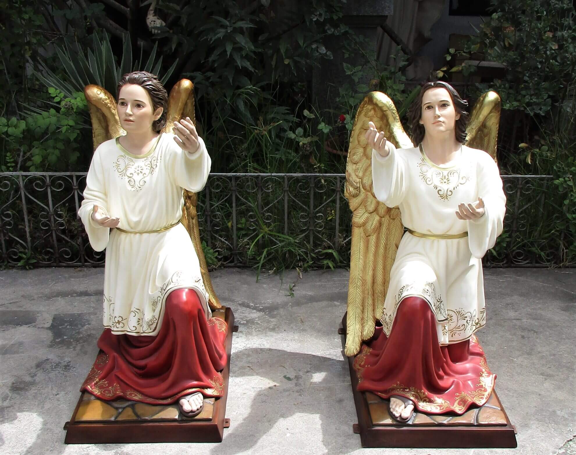 39 inch angel statue Large guardian angel figurine Left and right ...