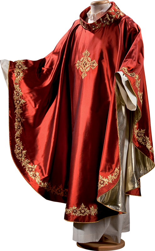pure silk chasuble, chasuble for priests, Italian-made liturgical ...