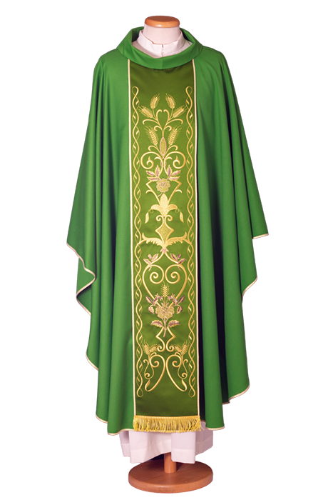 wool chasuble, embroidered chasuble, Catholic vestment, traditional ...