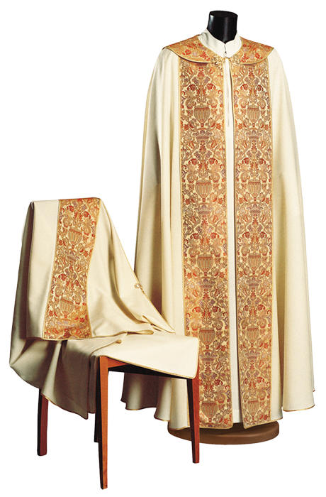 Pure wool cope Liturgical cope for Catholic clergy Brocade stolon ...