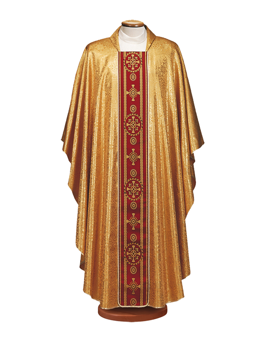 Gold Broderie Chasuble with Chevron and Soutache Trim – Classic ...