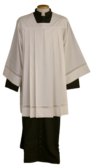 polyester wool alb, liturgical alb with Korean collar, clergy alb with ...