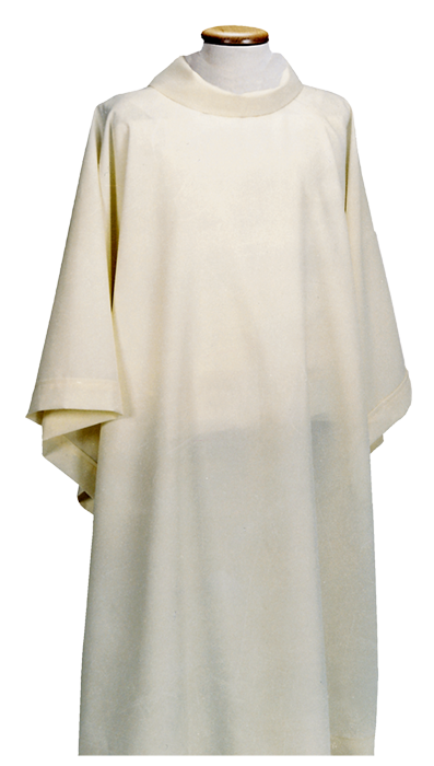 Benedictine style alb cowl neck alb polyester cotton clergy alb wide ...
