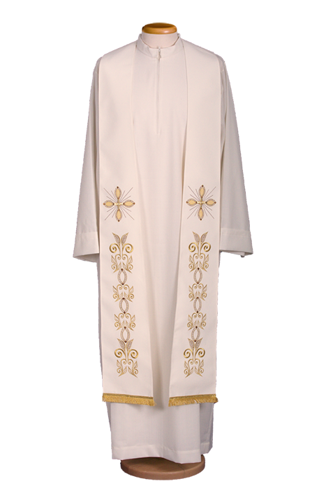 polyester liturgical stole machine embroidered clergy stole Rebour ...