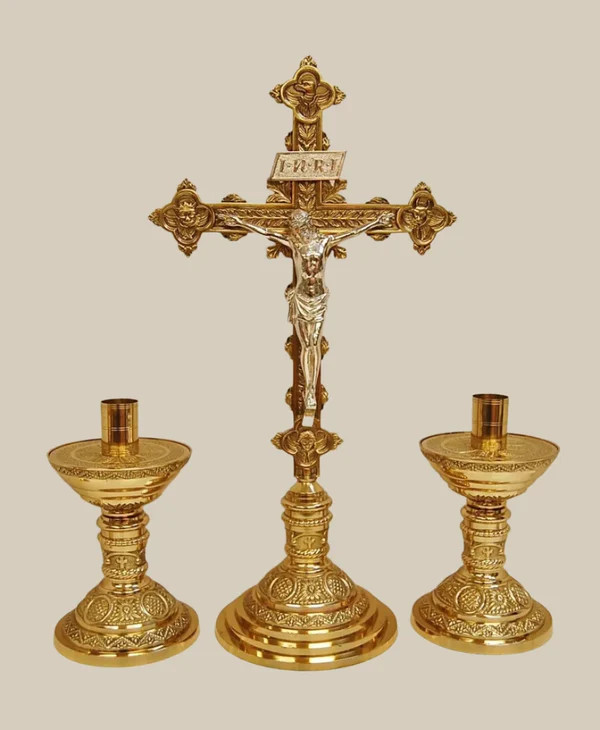 8 inch altar candlestick, altar top candlestick, brass altar candle ...