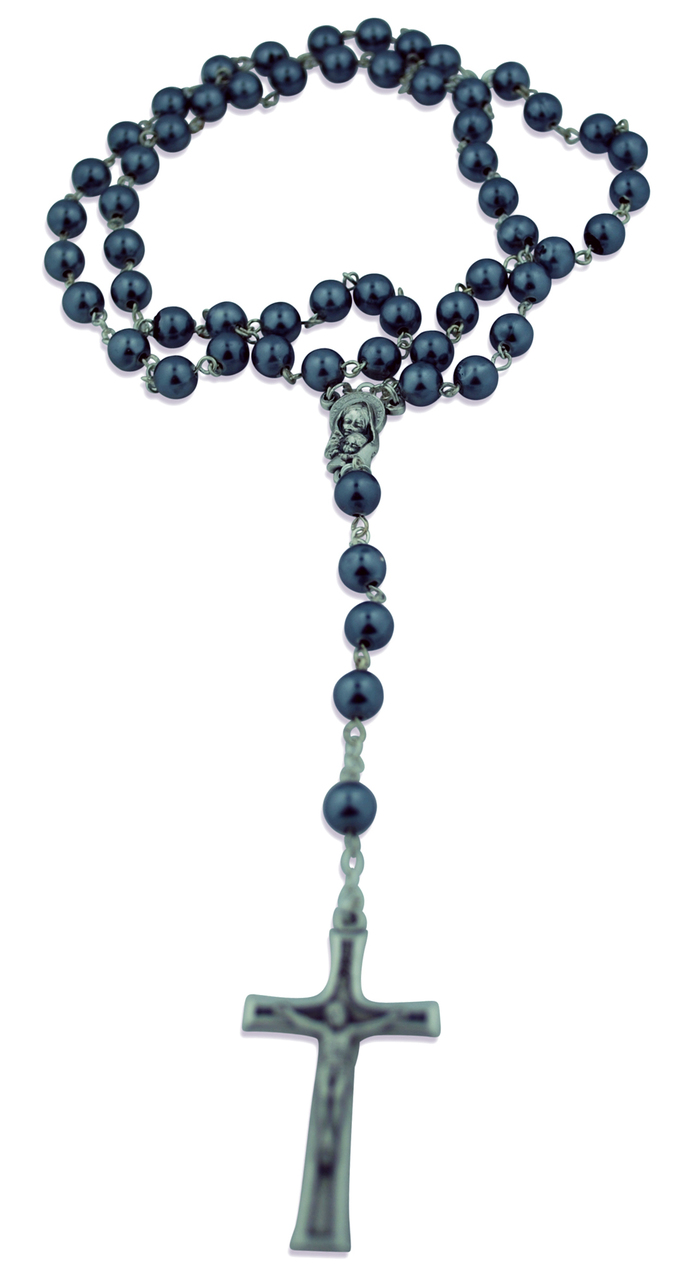 Colorful Italian Catholic Rosary - Grey - Trinity Church Supply