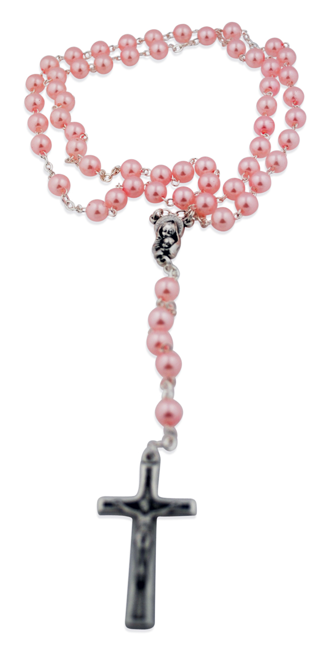 Colorful Italian Catholic Rosary - Pink - Trinity Church Supply