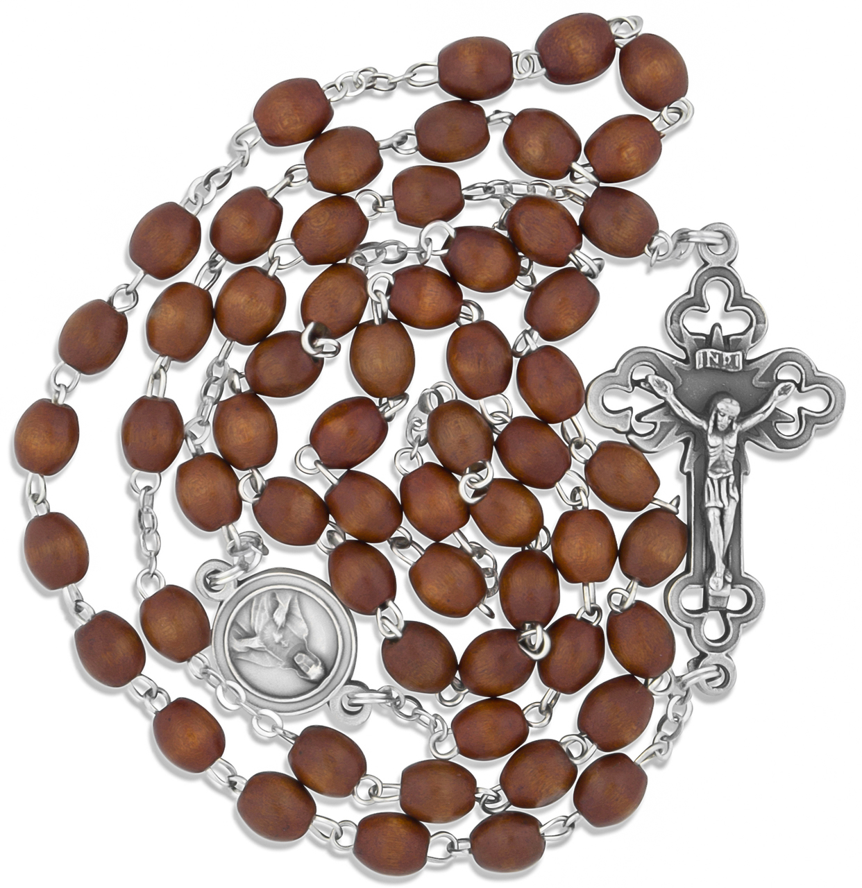 Kant Tangle Rosary with Natural Wood Beads - Trinity Church Supply
