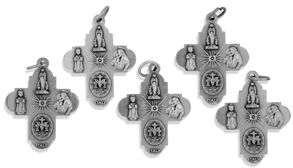 Traditional Catholic Four-Way Medal - Pack of 10 - Trinity Church Supply