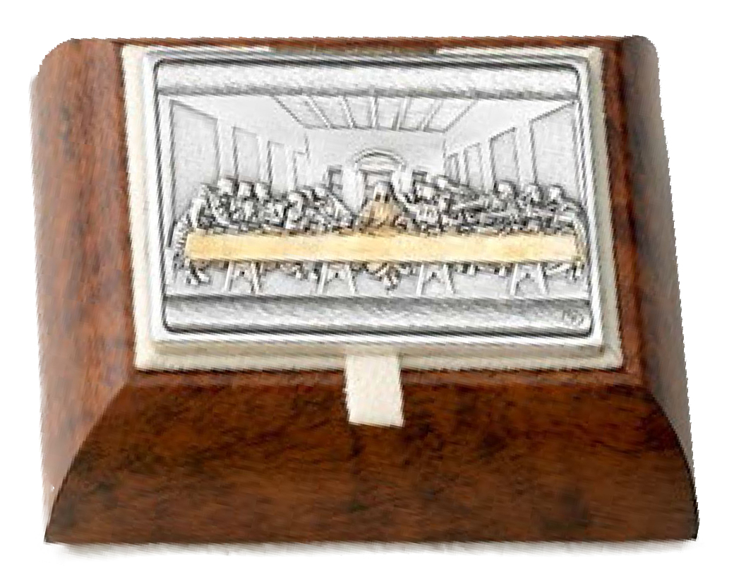 Small Keepsake Box with Saint Plaque - Trinity Church Supply