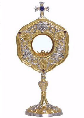 Monstrance Eucharist Adoration Liturgy Lunette Precious metals Gold ...