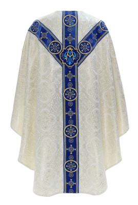 Marian Chasuble Semi-Gothic Vestment Liturgical Chasuble Priest ...