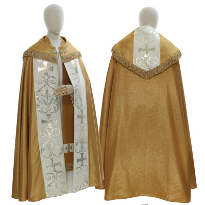 Gold/Cream Gothic Cope Gothic Cope Liturgical Vestment Gold Clergy Cope ...
