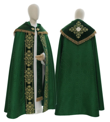 Green Gothic Cope Gothic Cope Liturgical Vestment Green Clergy Cope ...