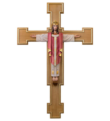 Hand Carved Christus Rex Corpus Colored Lindenwood Corpus Christ on the ...