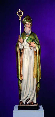 Hand-carved St. Patrick statue Linden wood statue Made in Italy Italian ...
