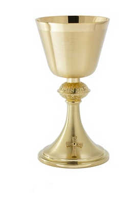 Satin finish chalice 24k gold-plated chalice Chalice with Celtic braid ...