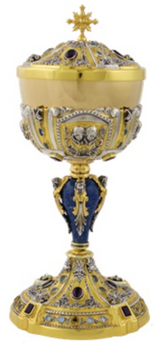 Sterling Silver Ciborium Italian Crafted Ciborium Eucharistic Host ...