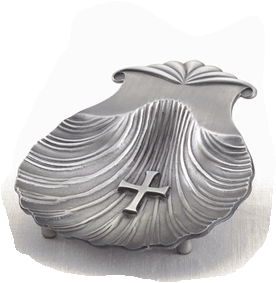 Silver baptismal shell Baptism ceremony accessory Silver-ox plated ...